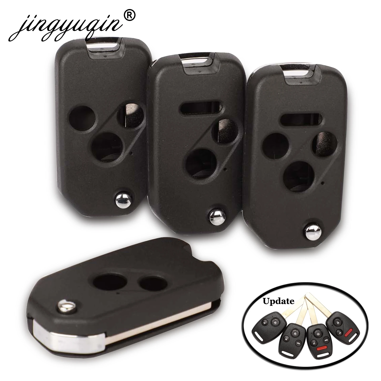 Jingyuqin New Remote 2 Button Flip Folding Key Shell Case Cover For ...