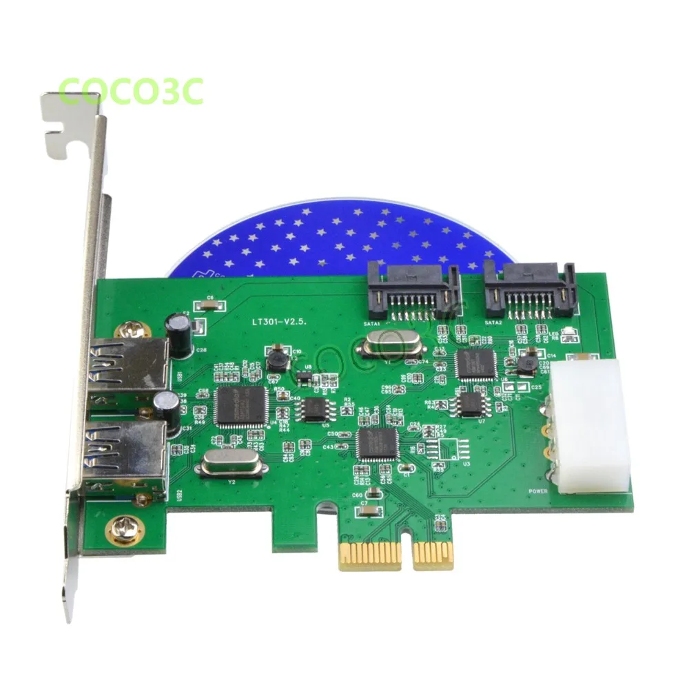 2 Ports SATA 6Gbps + USB 3.0 PCI Express Controller Combo Card PCI ... 2 Ports SATA 6Gbps + USB 3.0 PCI Express Controller Combo Card PCI ...