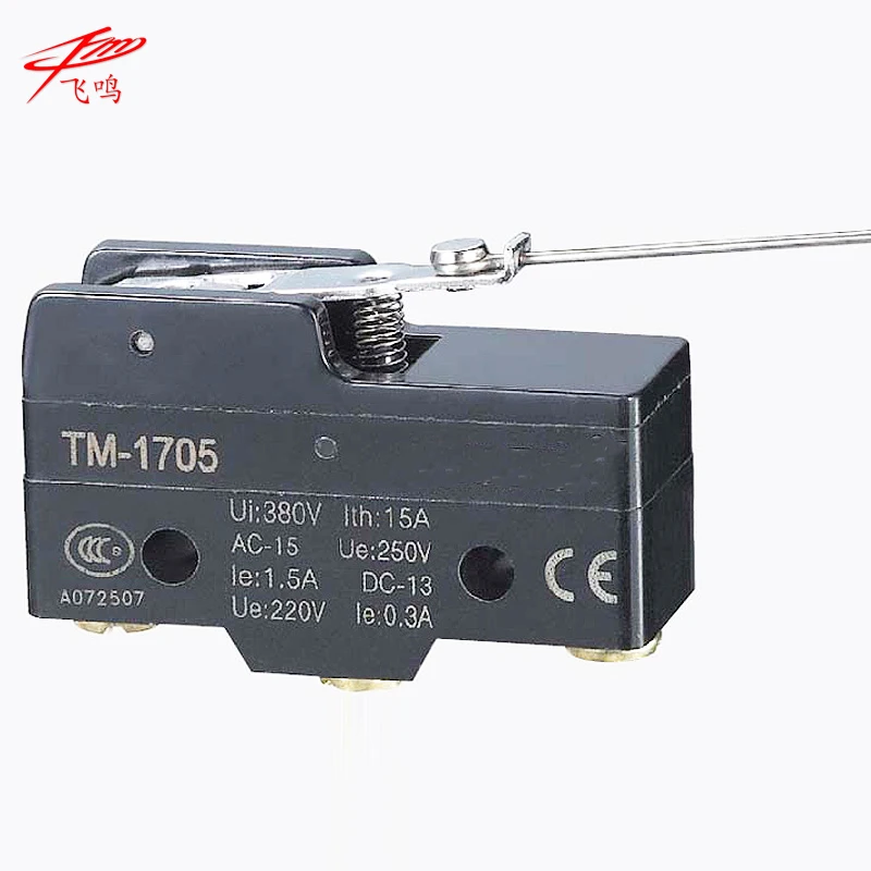 Mini Micro Switch 15a 380v Long Roller Lever Arm Micro Normally Open ...