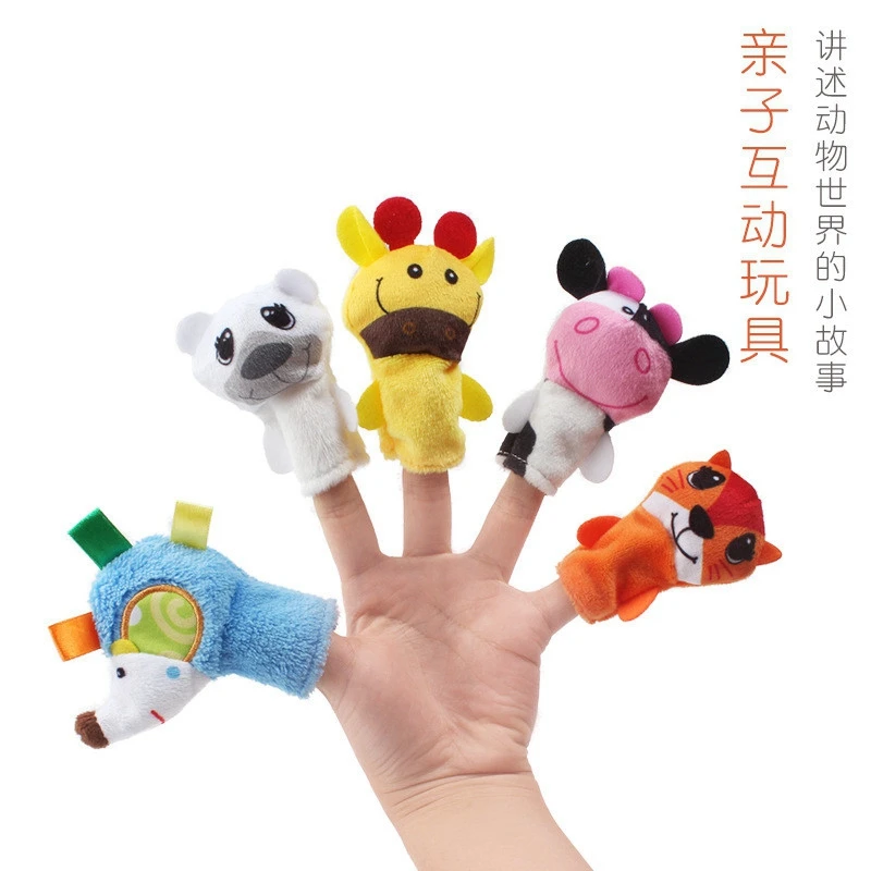 5pcs Kawaii Cartoon Finger Puppets Stuff Animals Farmer Hedgehog Puppet ...