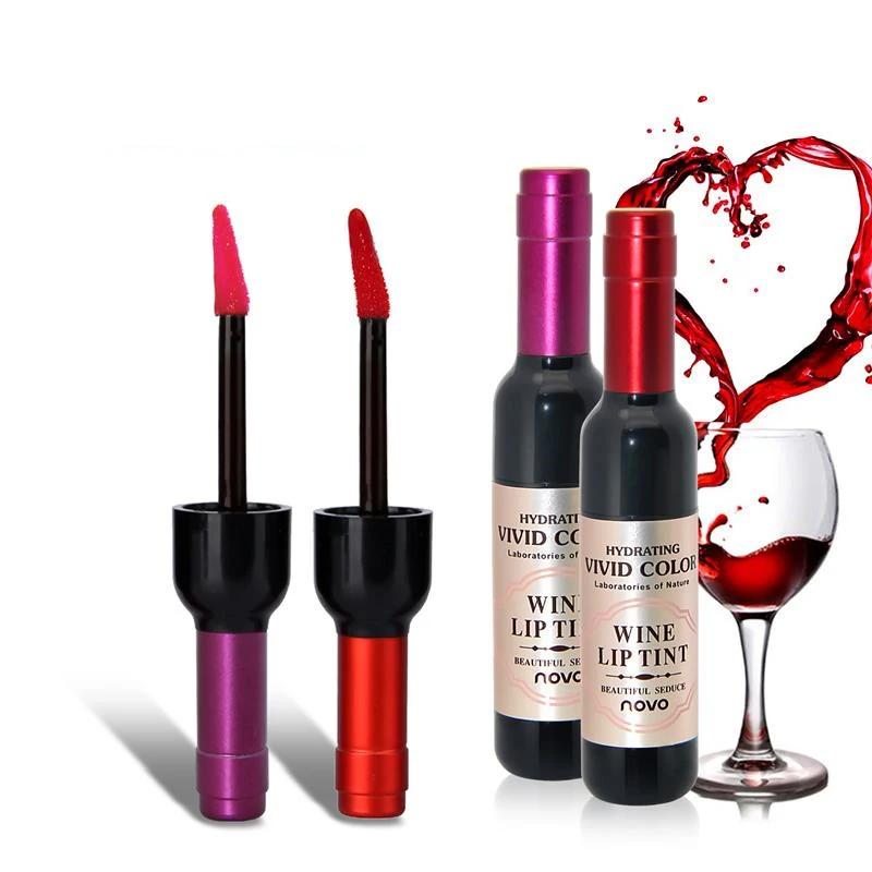 Novo 6colors Lip Makeup Red Wine Lip Tint Matte Lip Gloss Long Lasting