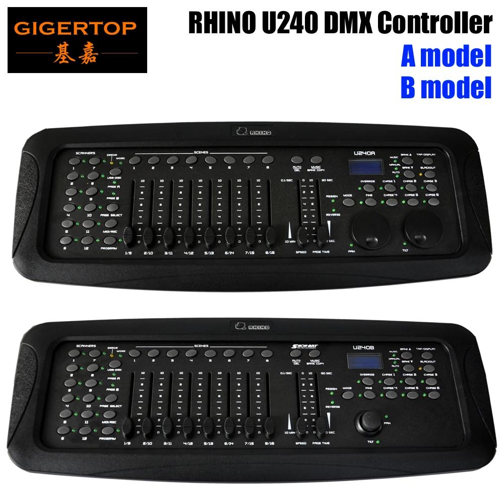 Tiptop 240 Dmx Stage Light Console Assignable Joystick/ Rotation Wheel Optional A/b Model ...