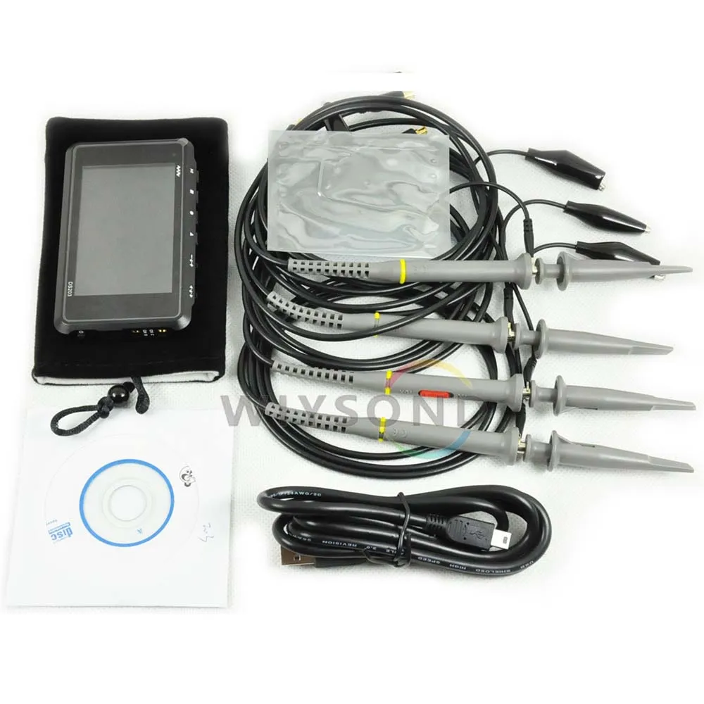 O030 New Dso203 4 Probes Handheld Arm Nano Mini Portable Pocket Sized Digital Oscilloscope
