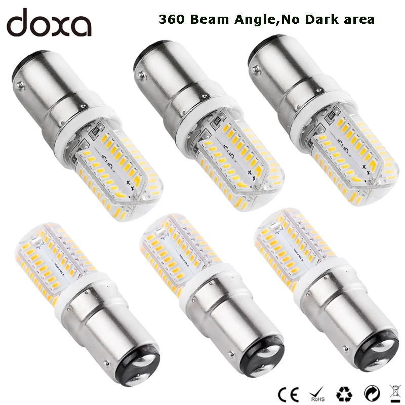6 Pack B15 LED Bulb Dimmable 110V 220V 3W led B15 Lamp 64LED 3014SMD ...