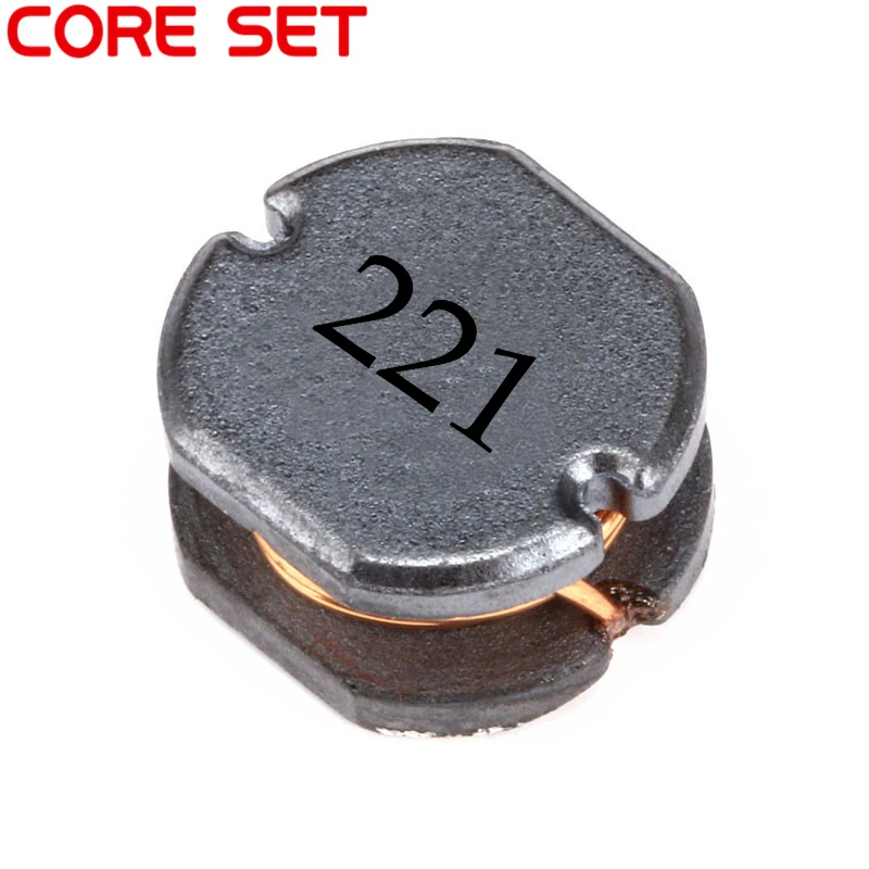 10pcs/lot SMD Power Inductor CD75 220UH 221 0.8A~1A Wire Wound Chip ...