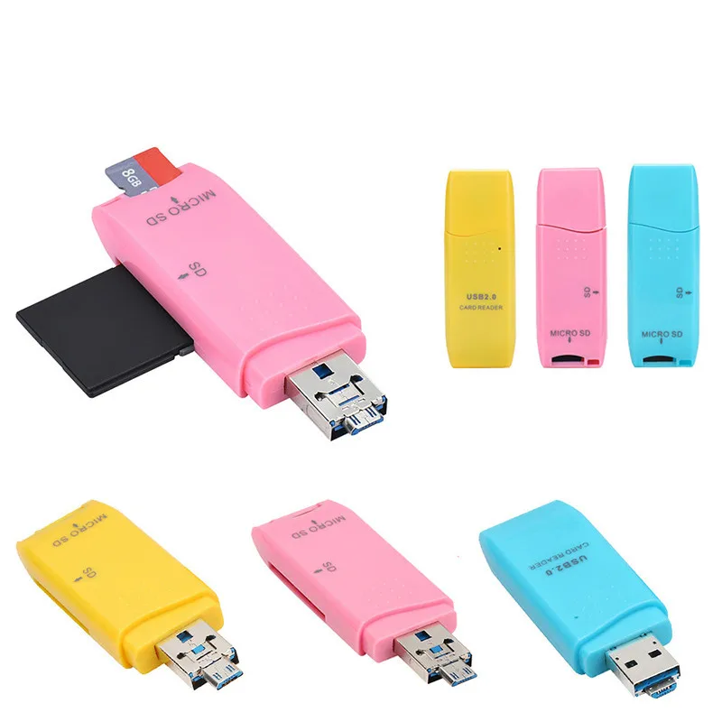 Smart Card Reader Multi Memory Card Reader High Speed Mini Usb 2.0 +Otg ...