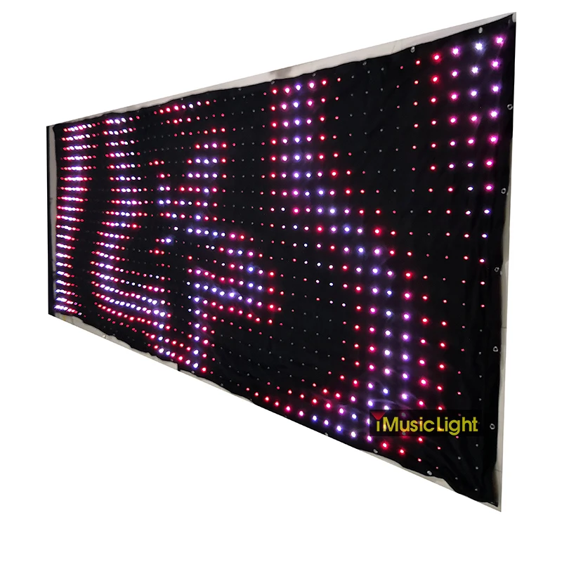 3mx5m-LED-Video-Curtain-Star-Cloth-P10-Madrix-DMX-PC-Backdrop-Wedding ...