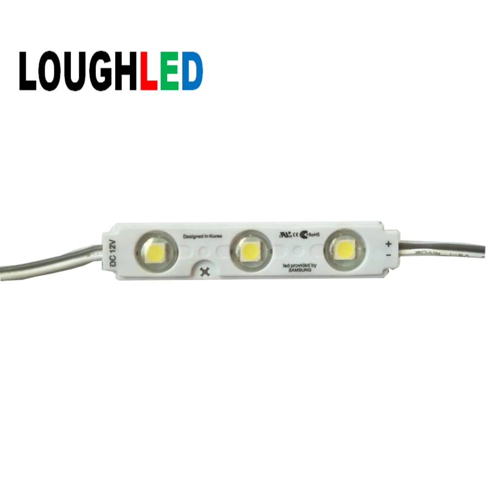 3leds SMD5050 LED Module Injection 75*15mm DC12V 0.72W Epistar 5050SMD ...