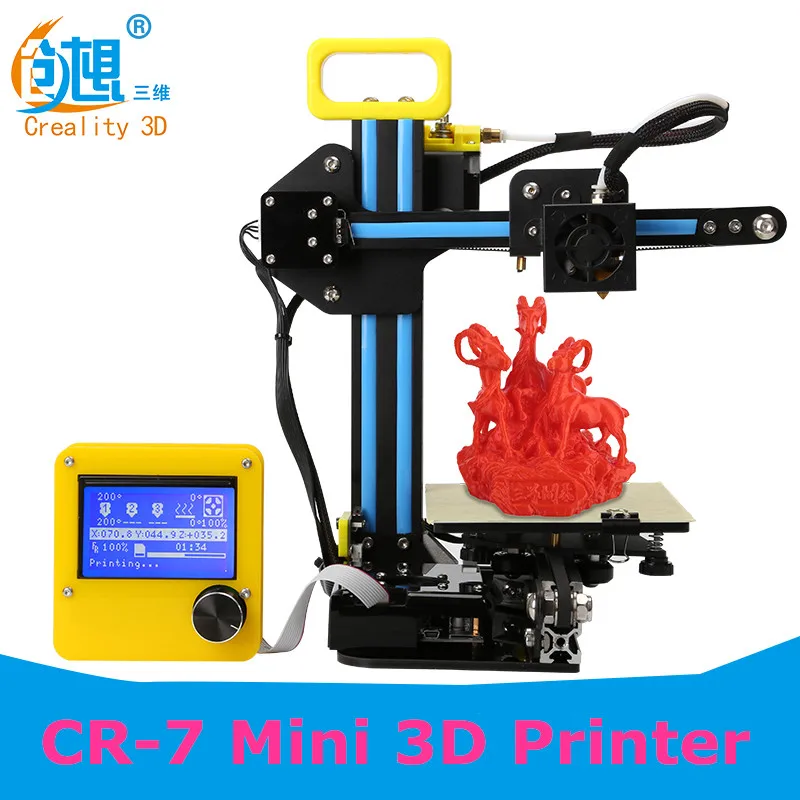 CREALITY 3D Mini Cheap 3d Color Printers CR 7 Semi finished Full Metal ...