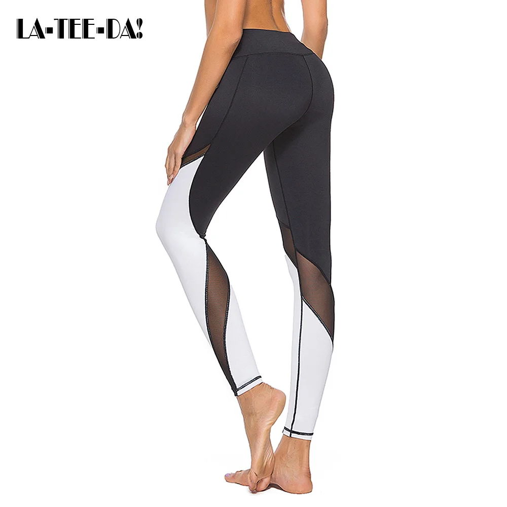 New Pro Mesh Yoga Pants Women High Elastic Leggings Lady Fitness Gym ...