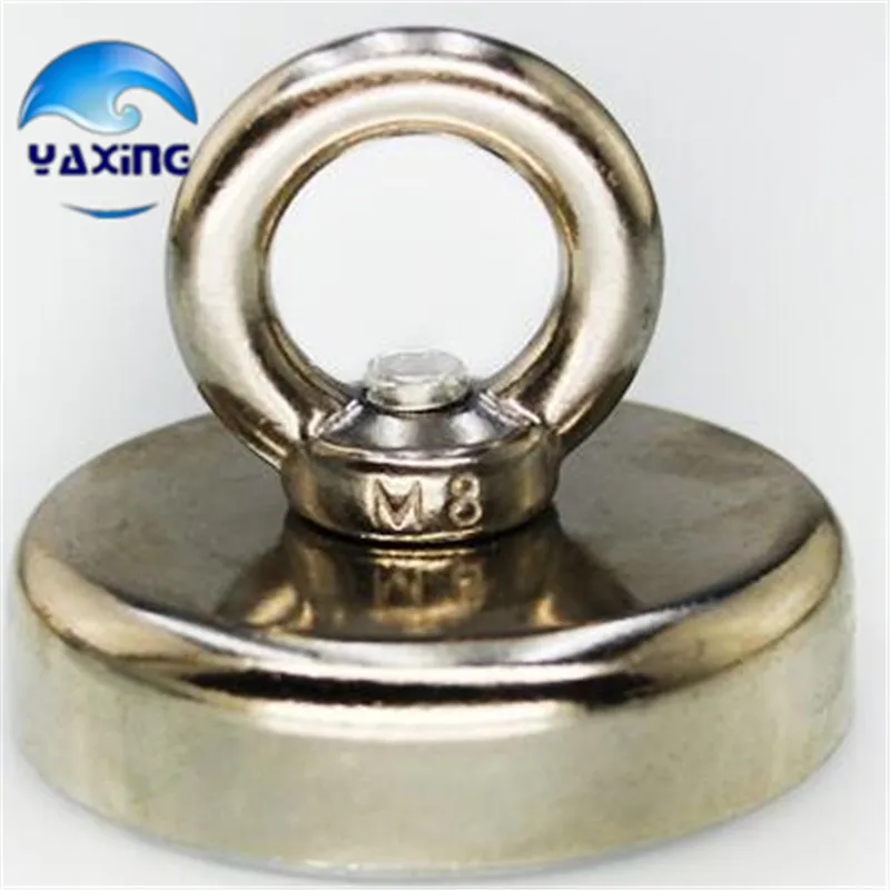 112KG Pulling Mounting Magnet Dia 60mm Magnetic Pots with Ring Lifting ...