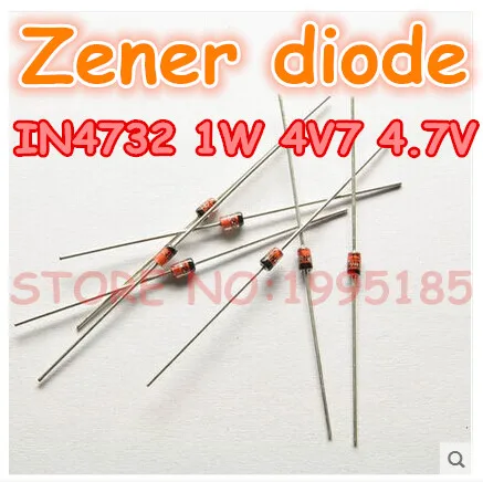 New 100pcs/lot In4732 1w 4v7 4.7v 1n4732 4732 Zener Diode - Voltage ...