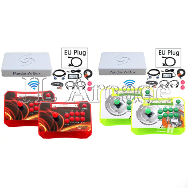 Pandora Box 6 1300 in 1 Wireless arcade game Stick controller 2 Players ...