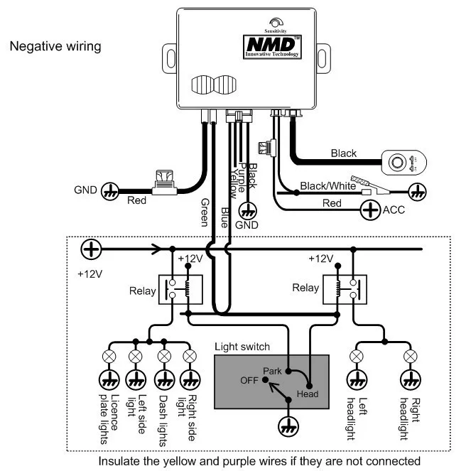 DB600D Universal 12V Car Auto Light Sensor System Automatically Control ...