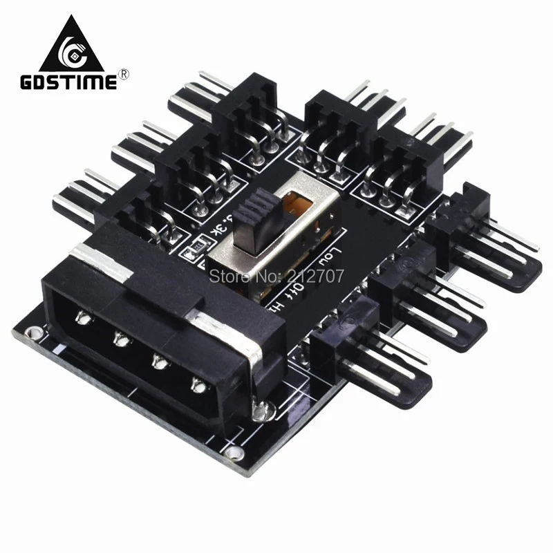 50Pcs Gdstime PC Computer Molex 1 to 8 Multi Way Splitter Cooling Fan ...