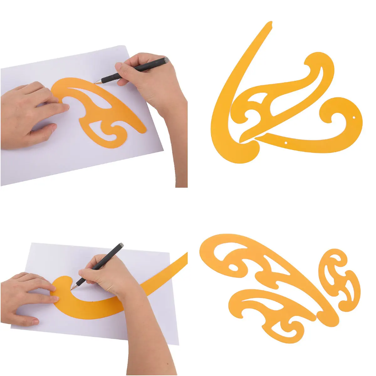 Plastic-Sewing-Ruler-Comma-Shape-Measuring-Tools-French-Curve-Rule ...