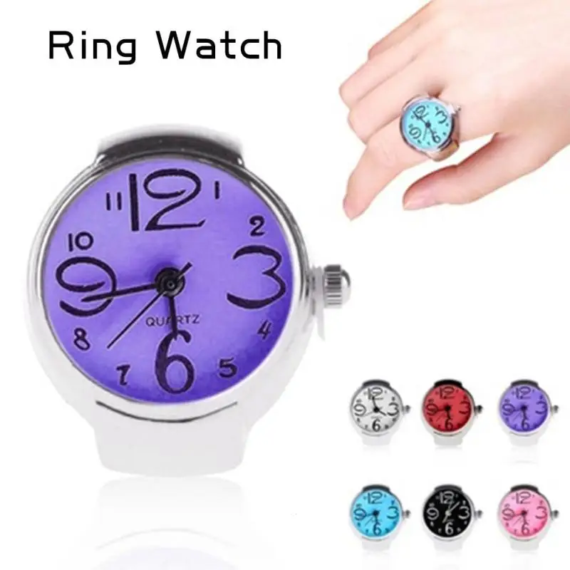 New-2018-Creative-Ring-Watch-Women-Fashion-Lady-Steel-Round-Elastic ...