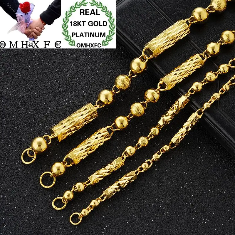 OMHXFC cadena de oro de 18kt para hombre, cadena con cilindro de ...