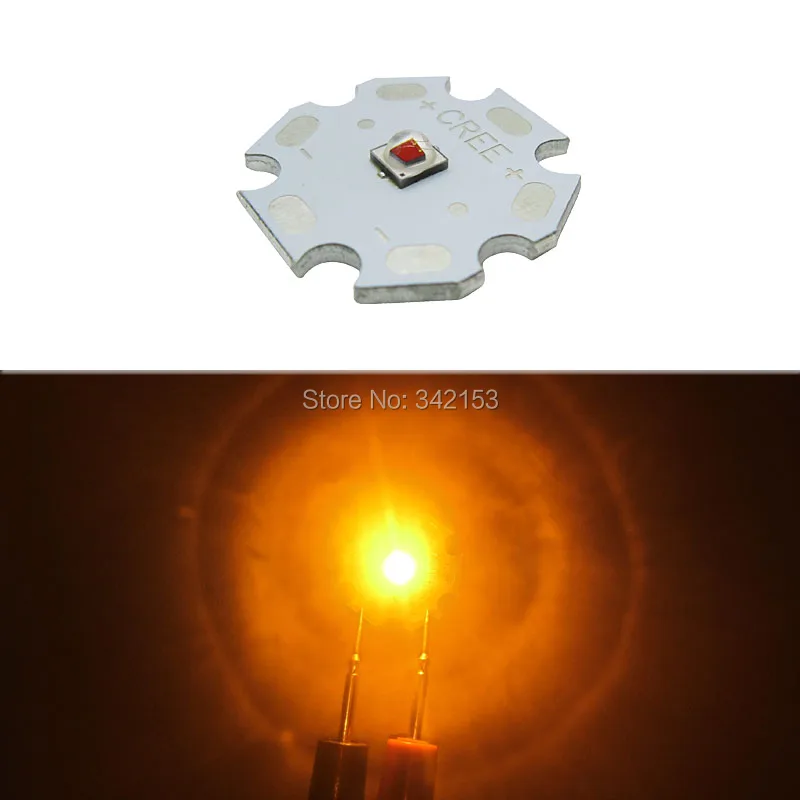 3w Cree Xpe2 Xp-e2 Led Emitter Lamp Light Amber Yellow 585-590nm Super ...