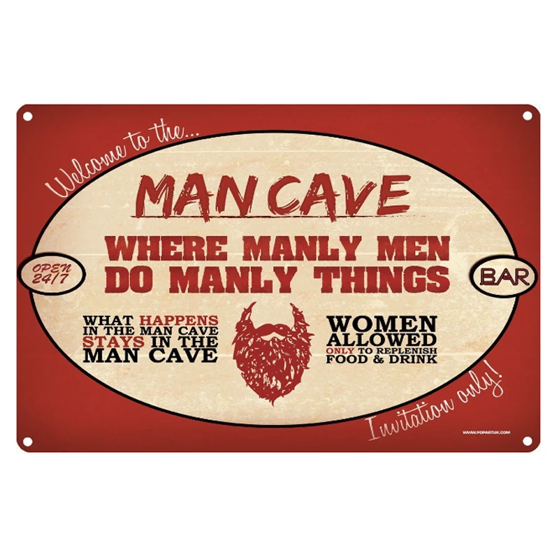 Vintage Home Decor Man Cave Plaques And Signs Garage Tin Sign Wall Art 20