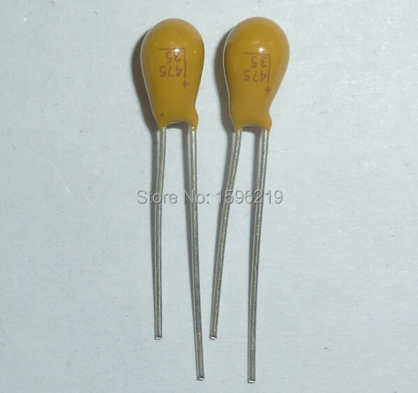 탄탈륨 커패시터 4.7 미크로포맷 35V 475 신제품 35V4.7uF DIP, 방사형, 50 개|tantalum ...