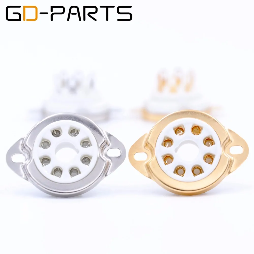 GD PARTS 1PC Tin Gold Plated 8pin K8A Octal Ceramic Tube Sockets for ...