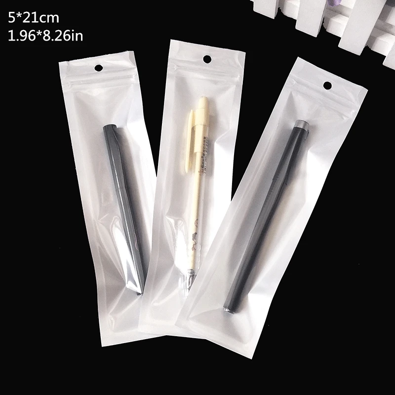 50Pcs Pearlescent white Self Seal Zipper Plastic Retail Packaging Poly ...
