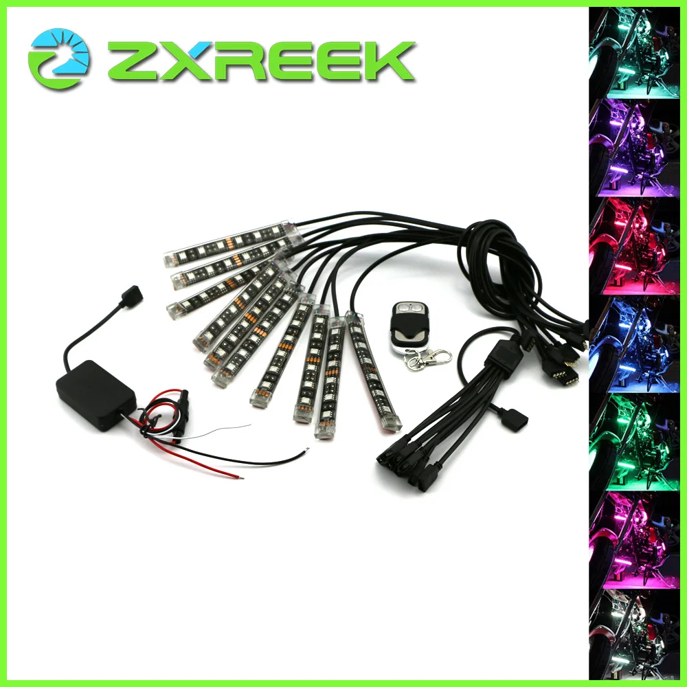 ZXREEK 10pcs Multi Color RGB LED Knight Rider Ground Effect Flexiable ...