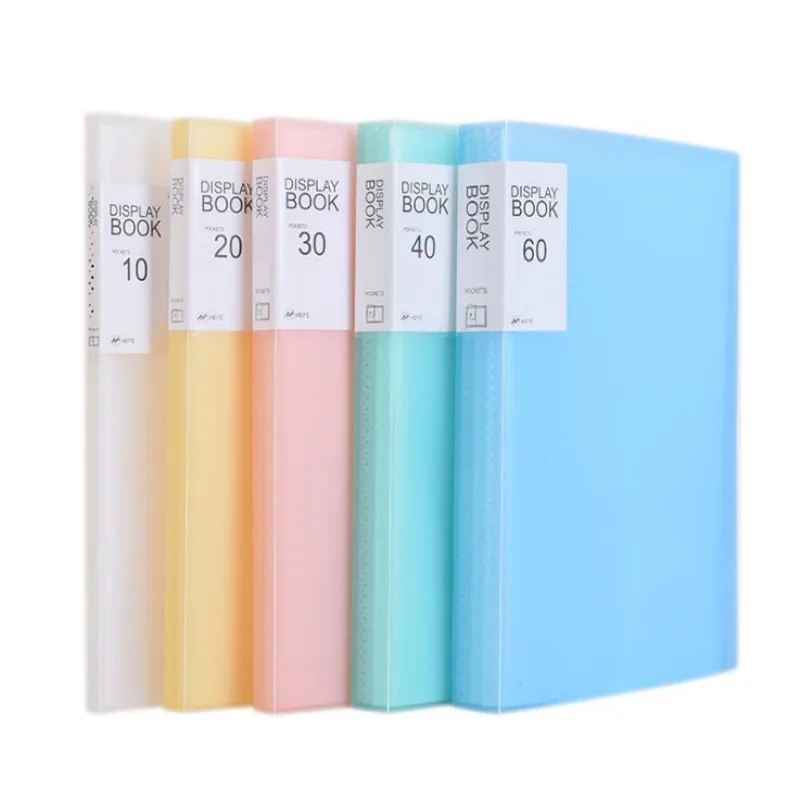 1PC A4 Display Book 40/60 Page Transparent Insert Folder Document ...