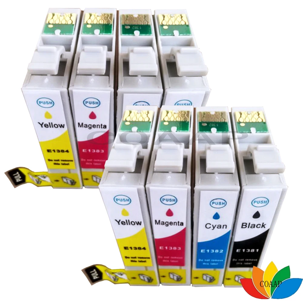 8 Ink 138 T1381-t1384 Compatible Ink Cartridge For Epson Stylus Nx125 ...