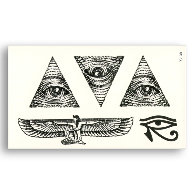 Pyramid Eye With Wings Tattoo