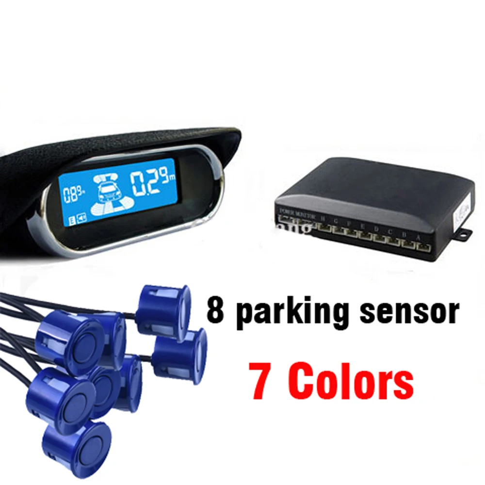 Car Parking Sensor Kit 8 Sensors 22mm Backlight LED Display Reverse ...