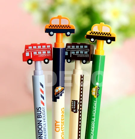 4pcs/lot Kawaii London bus shape ballpoint pen for school stationery ...