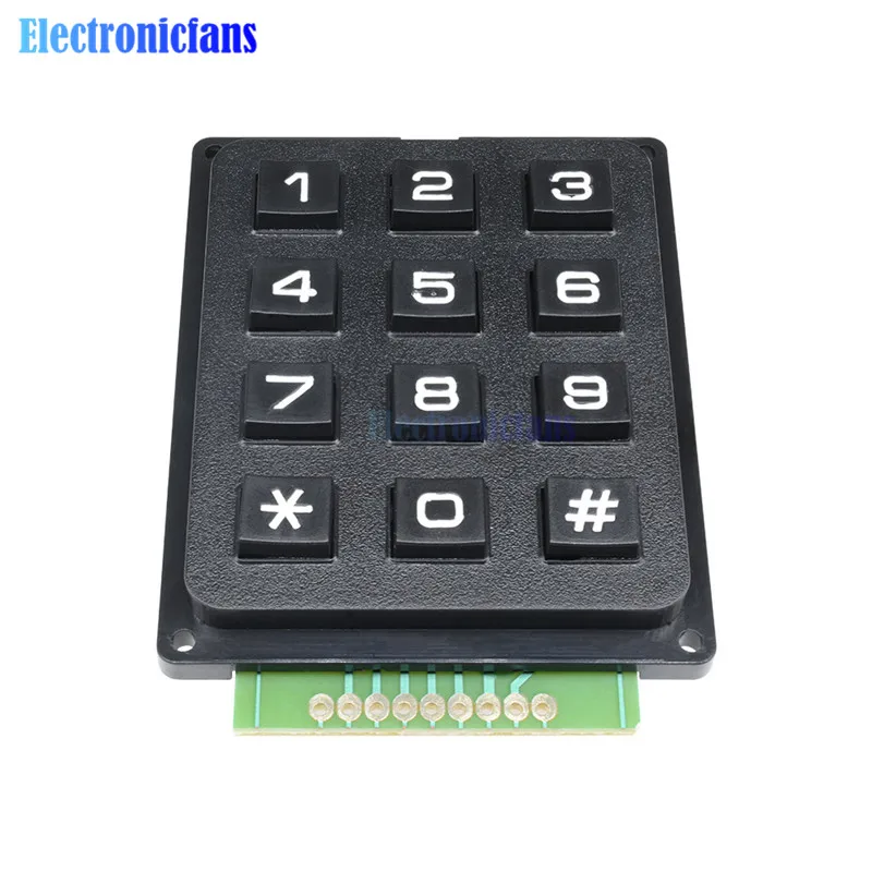 12 키 멤브레인 스위치 키패드 4x3 매트릭스 어레이 매트릭스 키보드 모듈 Arduino용 멤브레인 스위치 키패드반도체