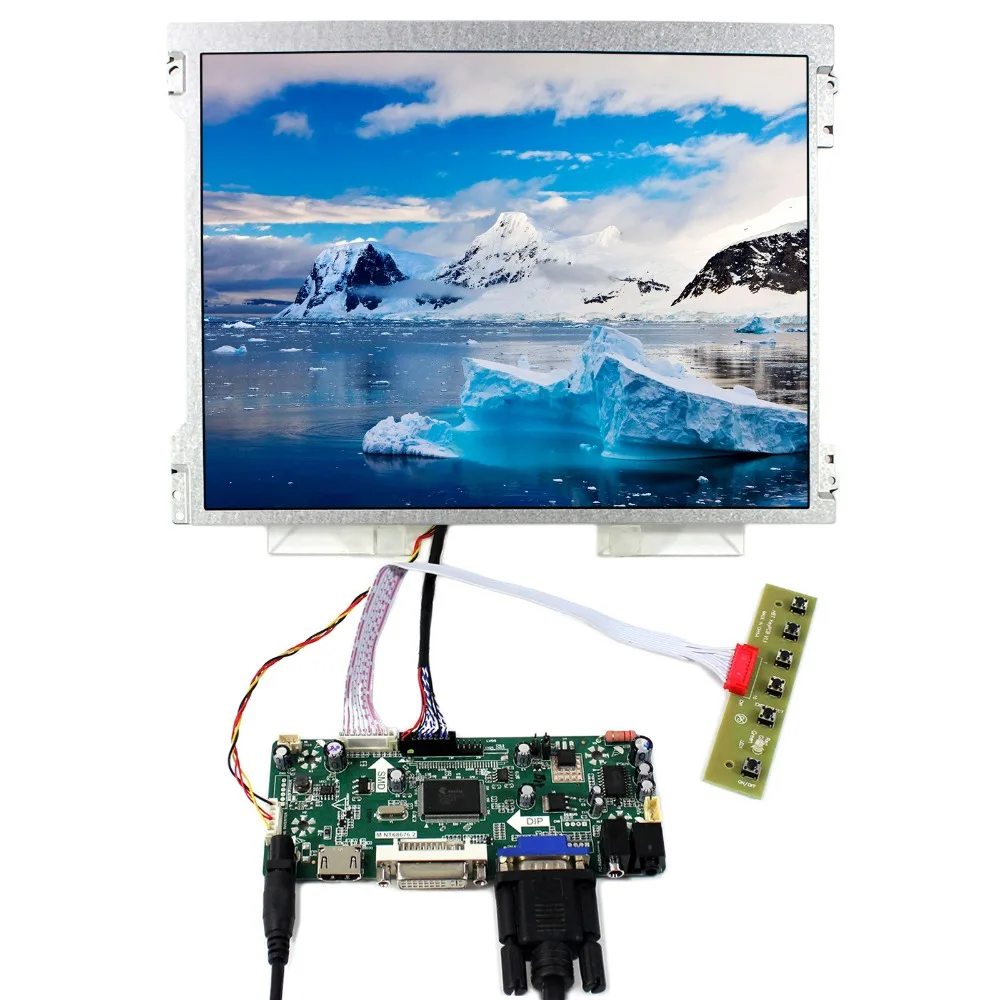 Hd Mi+vga+dvi+audio Lcd Controller Board With 12.1inch 1024x768 ...