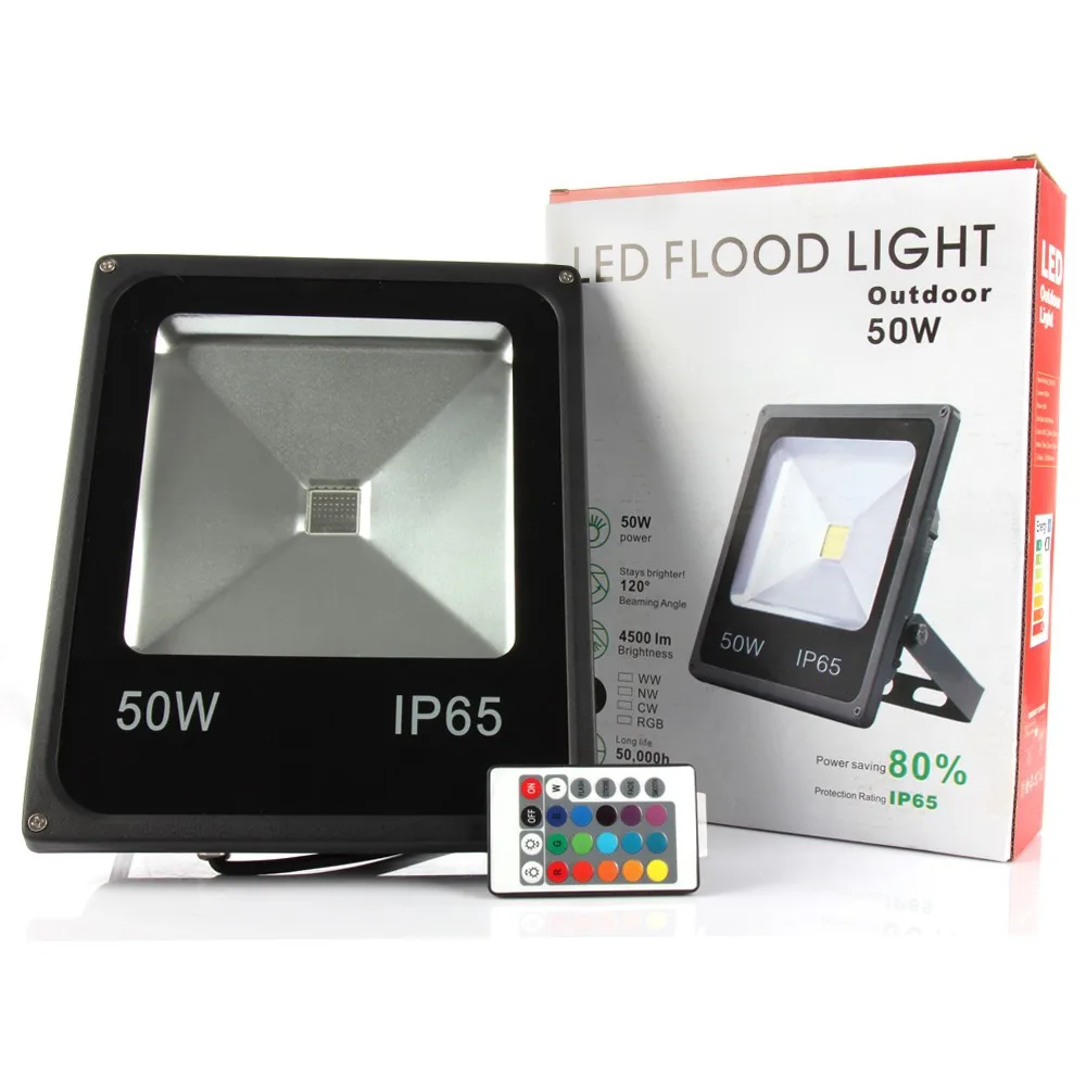 50W led floodlights lighting outdoor spotlights spot flood lamp garden ...