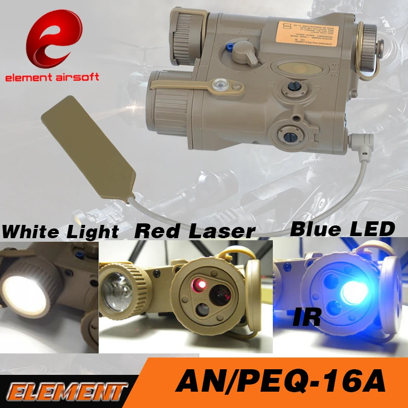 요소 장난감 총/PEQ 16A 레드 레이저 화이트 블루 LED IR LED 전술 빛 PEQ 16A 레드 레이저 Softair ...