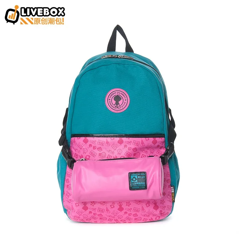 Livebox school bag backpack preppy style travel bag canvas laptop bag ...