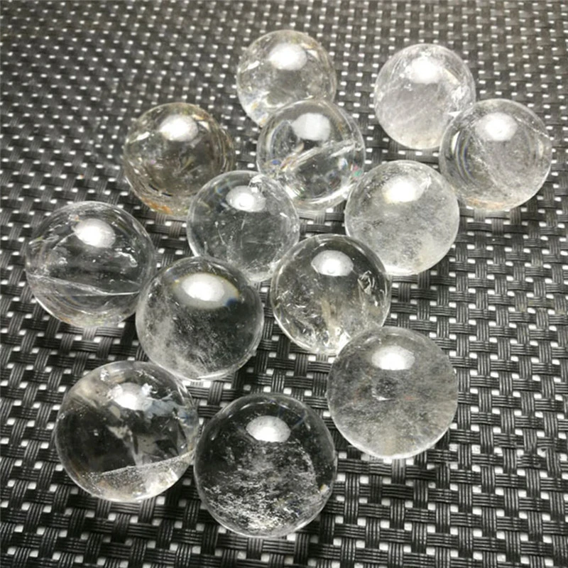 5Sizes 16-28mm Clear Natural Quartz Crystal Sphere Balls Sphere Crystal ...