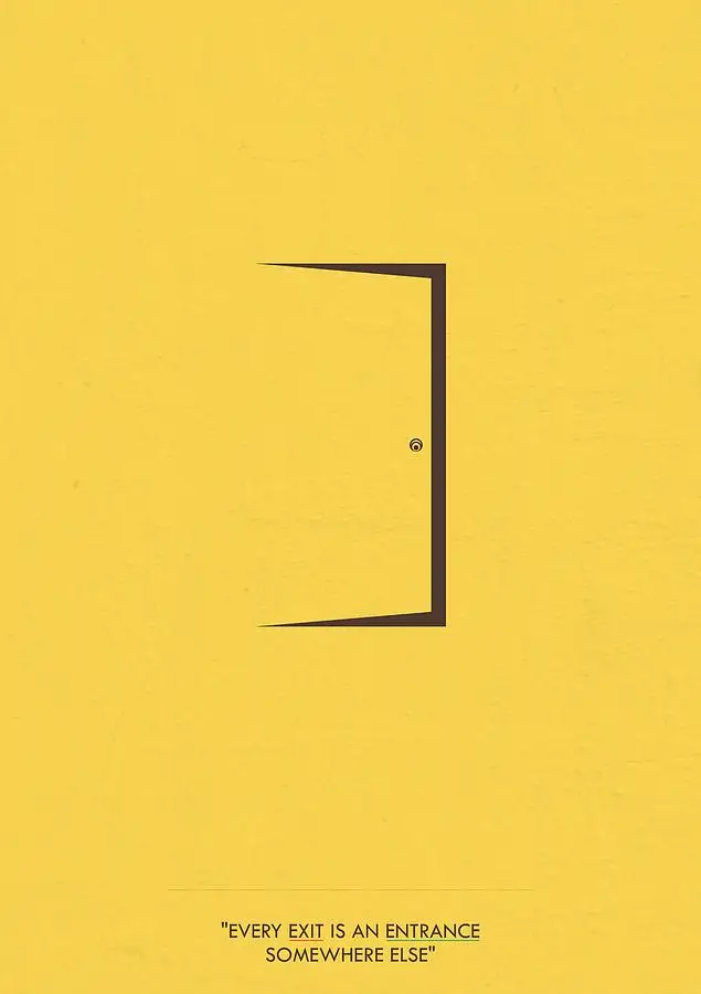 Every Exit is An Entrance Minimalism Surrealism Art Vintage Retro ...
