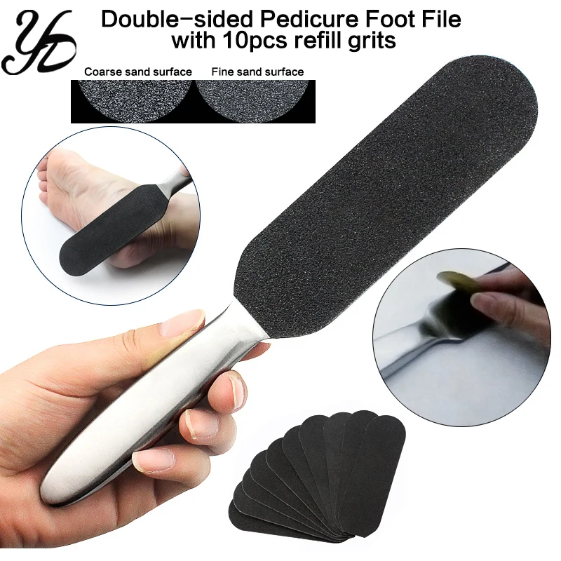 Aliexpress.com : Buy Double Side Pedicure Foot File +10Pcs Sandpaper ...