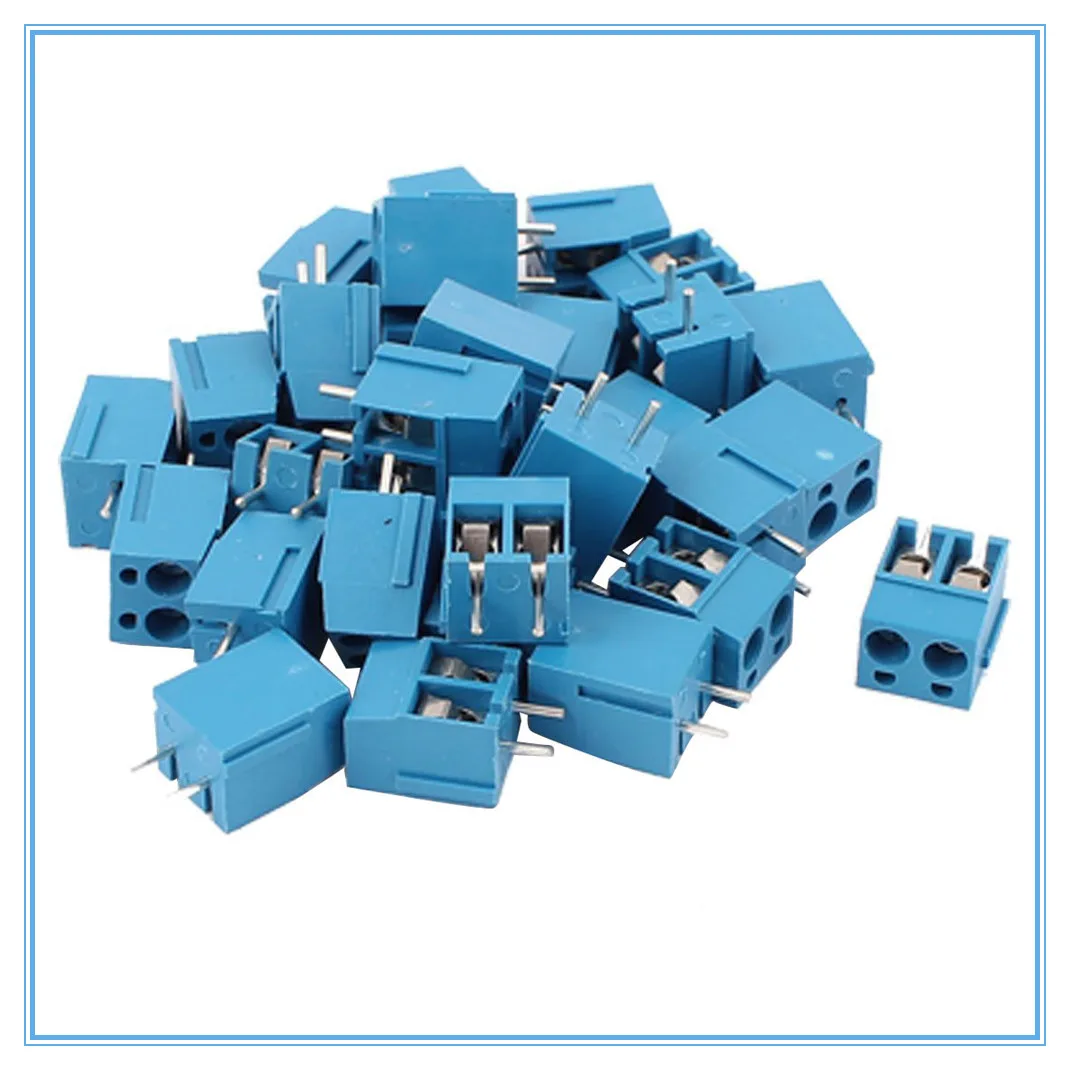 30pcs 2 Way 2p Pcb Mount Screw Terminal Block Connector 5.08mm Pitch ...