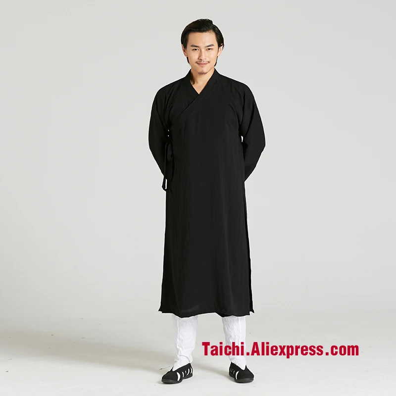 martial art Tai chi Taoist long gown robe Road linen robe men and women ...