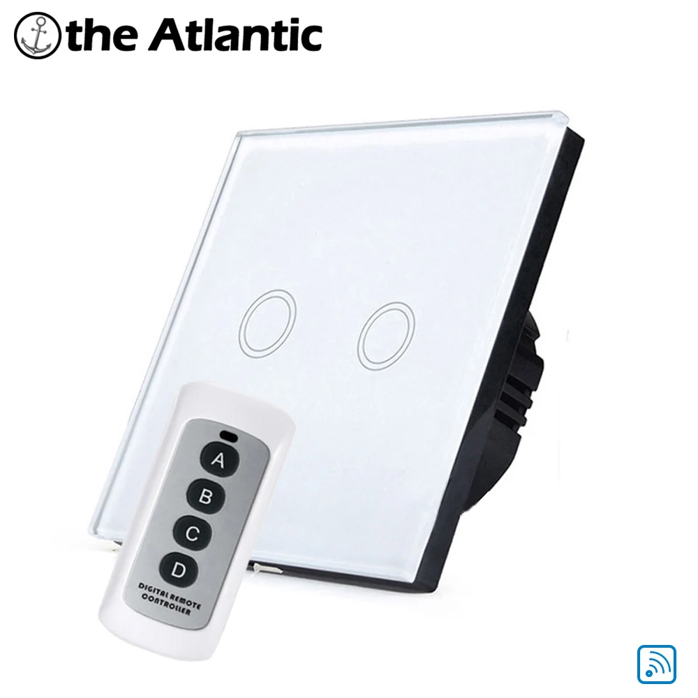 Smart Home UK Standard 2 Gang Remote Control Luxury Crystal Glass ...