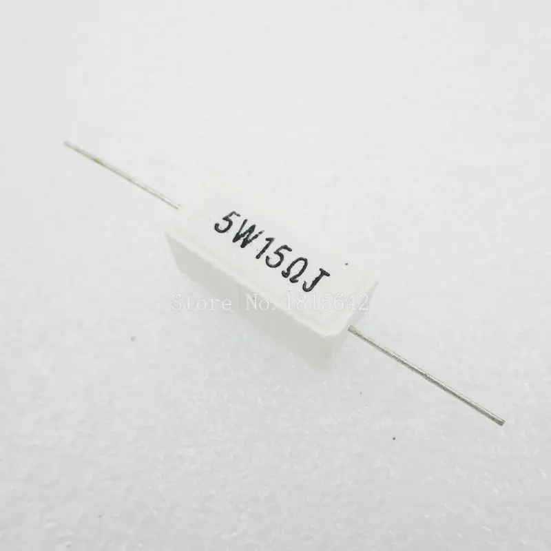 세라믹 시멘트 저항, 5% 에러, 5W, 15 ohm, 15R 저항, 5 개|cement resistor 5w|15 ...