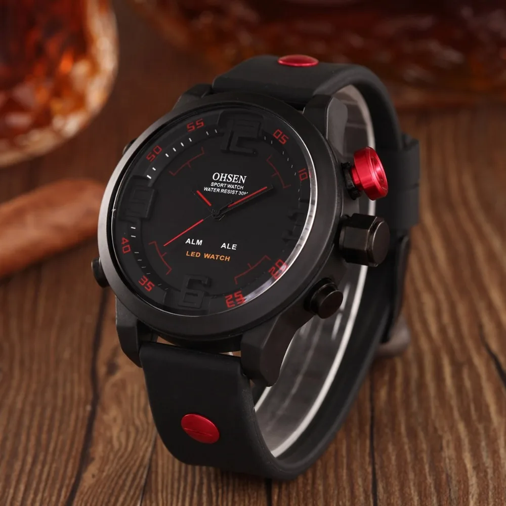 New Fashion OHSEN Led Digital Watch Analog Quartz Watch Sports Watches ...