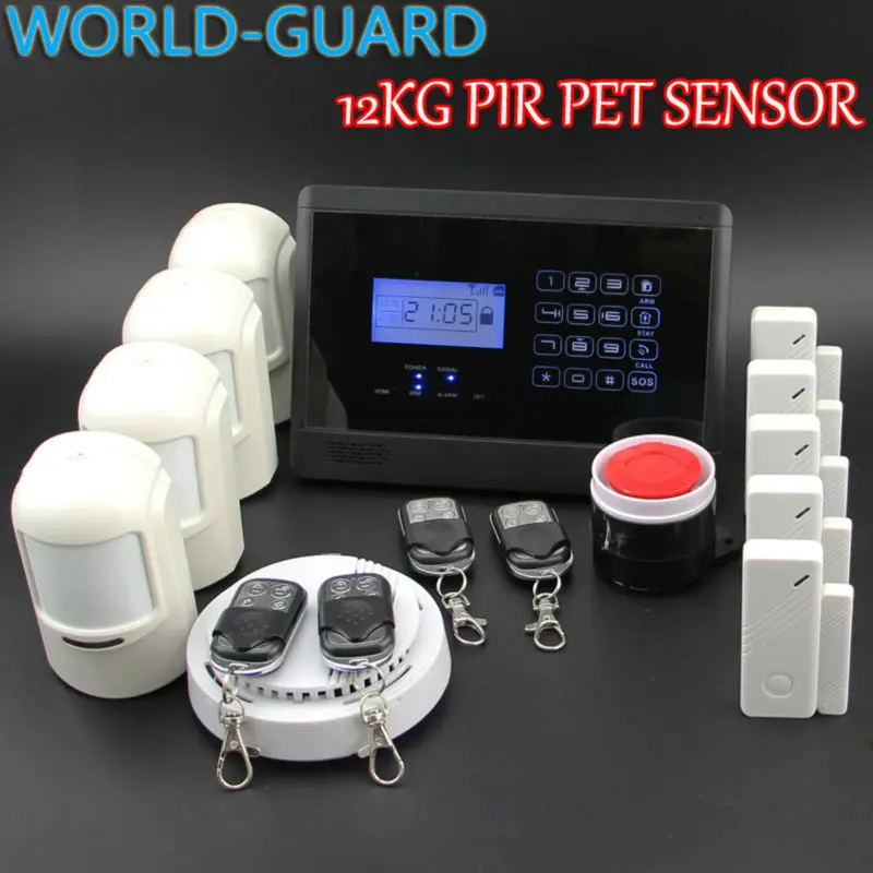 HOMSECURITY DIY Wireless& Wired GSM Home Security Burglar Alarm System ...