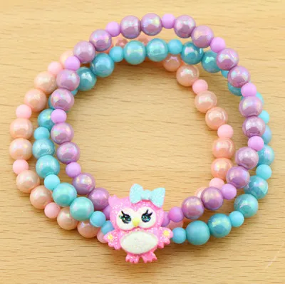 Charming Multideck Bead Elastic Bracelet For Baby Girls,Fashion Animal ...