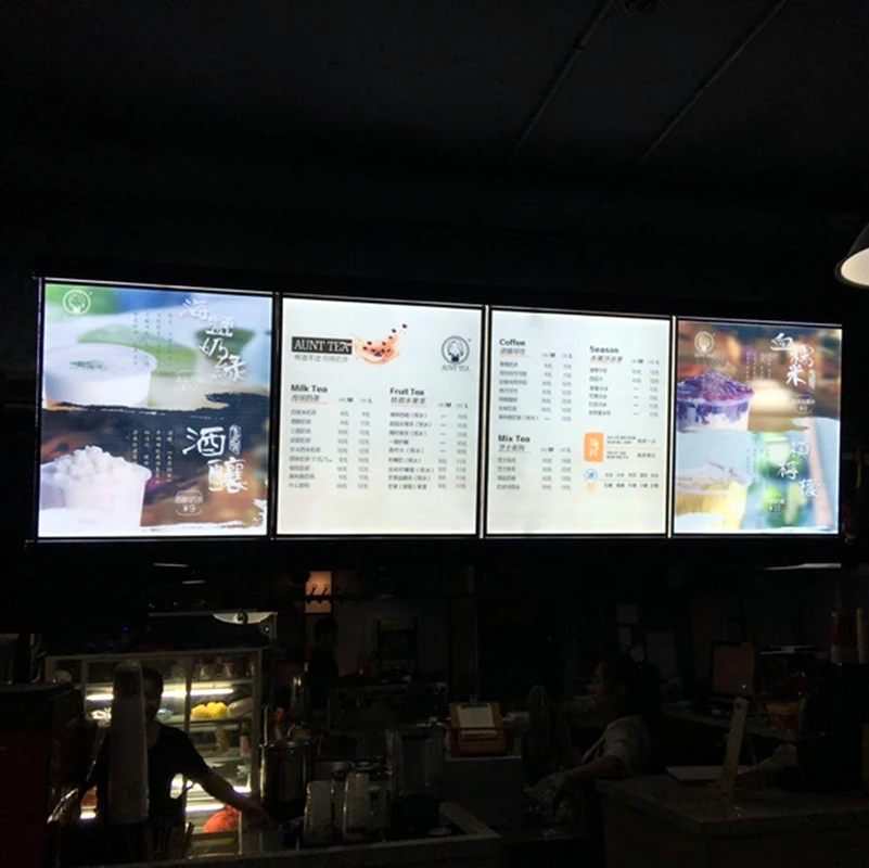 2pcs (4 Graphics / Coulmn) Ultra Bright Led Menu Display System ...