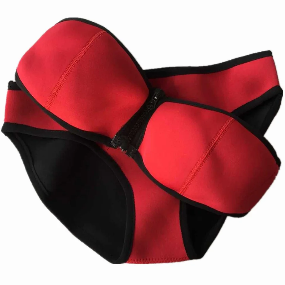 On Sale Summer New Sexy Swimwear Women Swimsuit Neoprene Bikini Set Zipper Biquini Beach Suit
